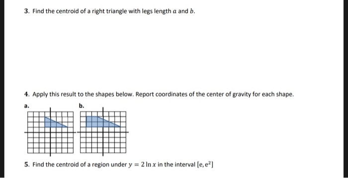 Solved find centroid of a triangle apply result to shape | Chegg.com