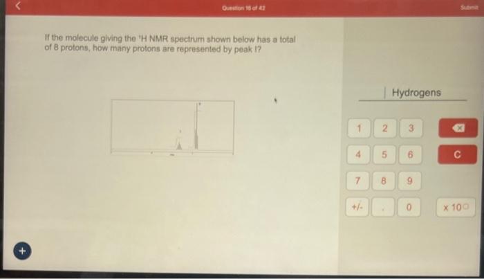 Solved If the molecule giving the 'H NMR spectrum shown | Chegg.com