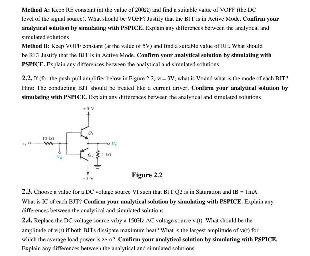 Solved Problem 2: (10 points) Consider the following BJT DC | Chegg.com