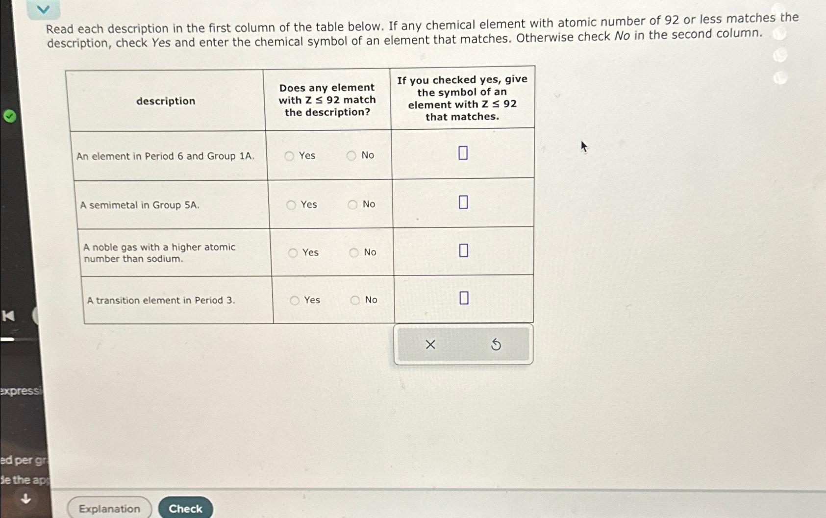 Solved Read each description in the first column of the | Chegg.com