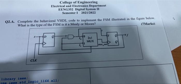 Solved College of Engineering Electrical and Electronics | Chegg.com