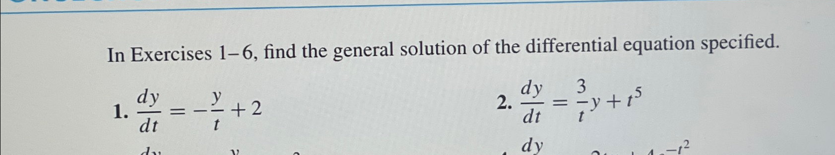 In Exercises 1-6, ﻿find the general solution of the | Chegg.com