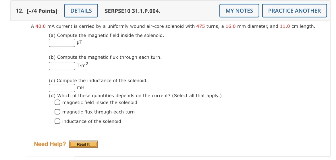 Solved [-/4 ﻿Points]SERPSE10 31.1.P.004.A 40.0mA ﻿current is | Chegg.com