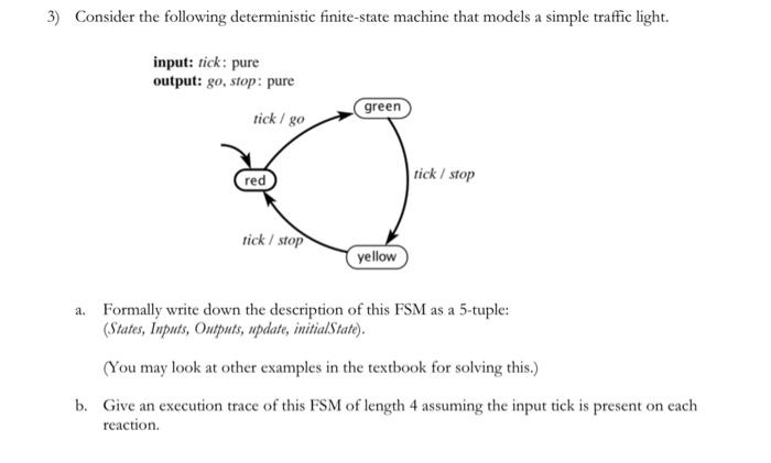 Solved Consider The Following Deterministic Finite State