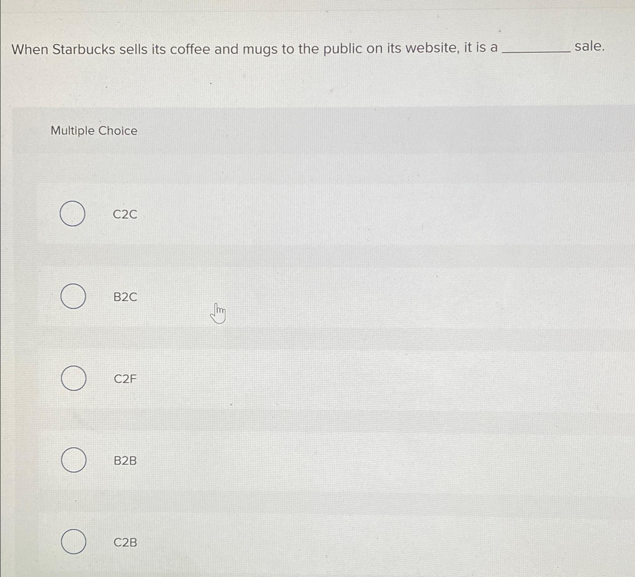 Solved When Starbucks sells its coffee and mugs to the | Chegg.com