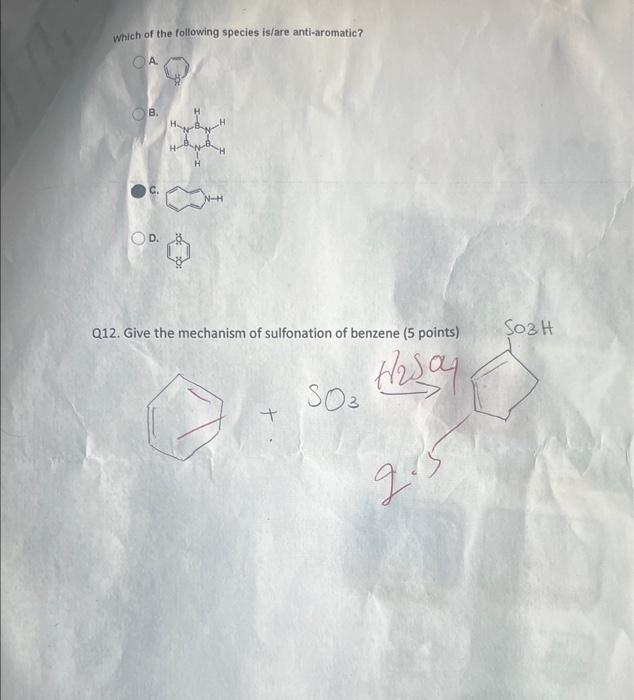 Solved Which of the following is incorrect for electrophilic | Chegg.com
