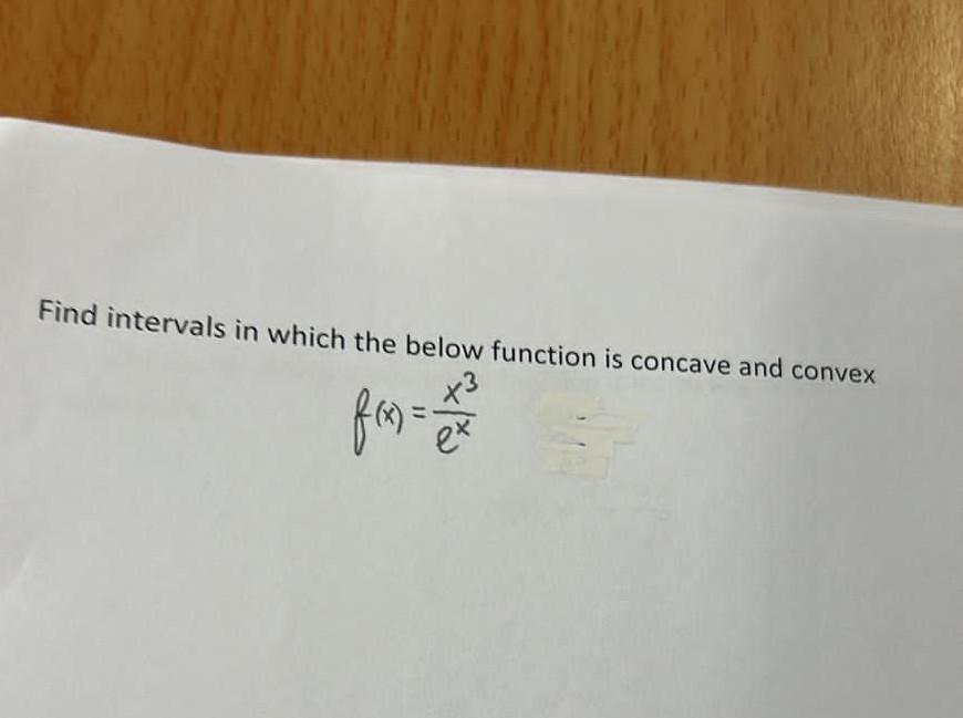 Solved Find intervals in which the below function is concave | Chegg.com