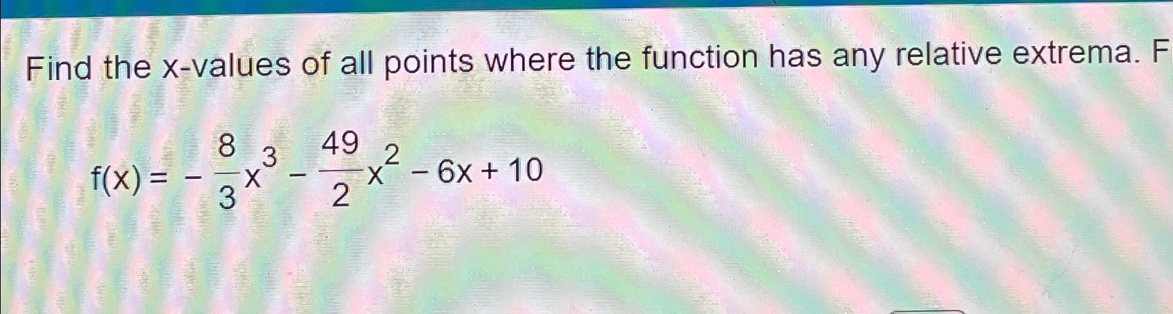 Solved Find the x-values of all points where the function | Chegg.com