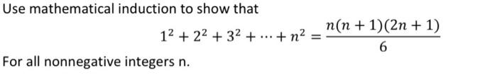 Solved Use mathematical induction to show that | Chegg.com