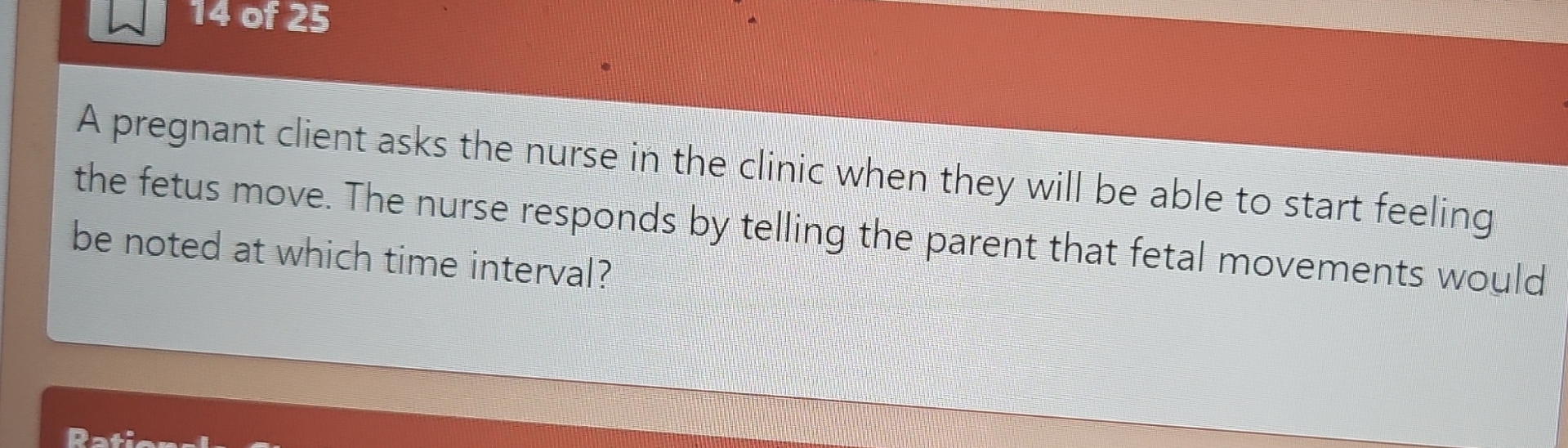 Solved A pregnant client asks the nurse in the clinic when | Chegg.com
