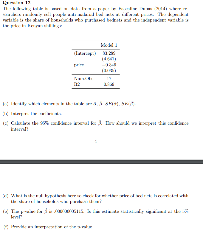 Solved Question 12The following table is based on data from | Chegg.com