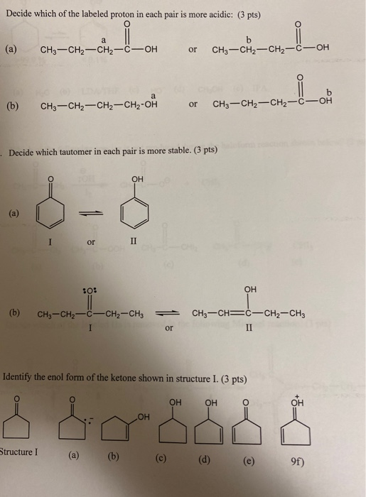 Solved Decide which of the labeled proton in each pair is | Chegg.com