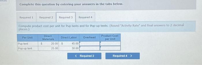 Solved 1. Compute an activity rate for each activity using | Chegg.com