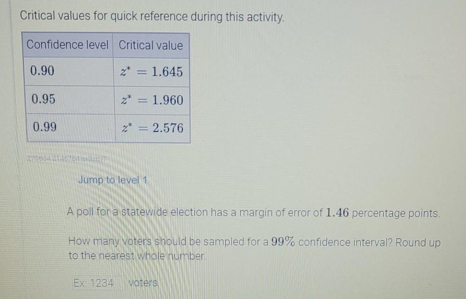 Solved Critical values for quick reference during this | Chegg.com