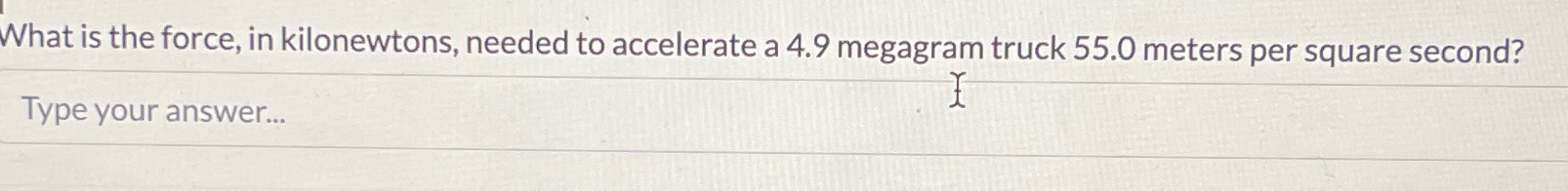 Solved What is the force, in kilonewtons, needed to | Chegg.com