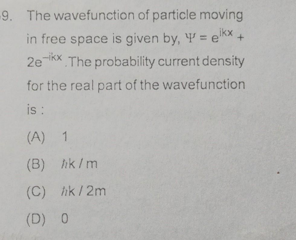 Solved The wavefunction of particle moving in free space is | Chegg.com
