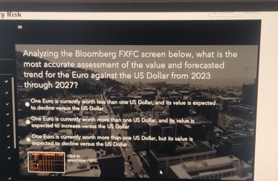 Solved Analyzing the Bloomberg FXFC screen below, what is | Chegg.com