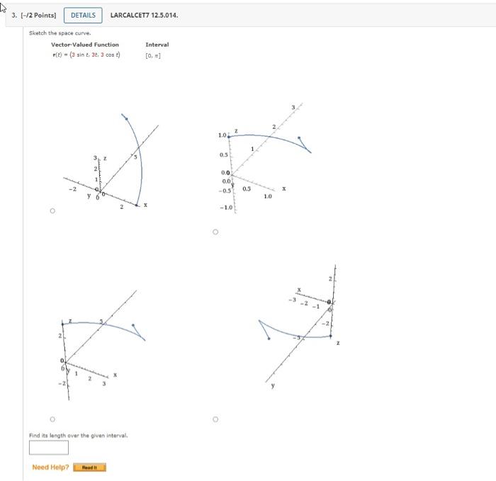 Solved Sketch the space curve. Vector-Valued Function | Chegg.com