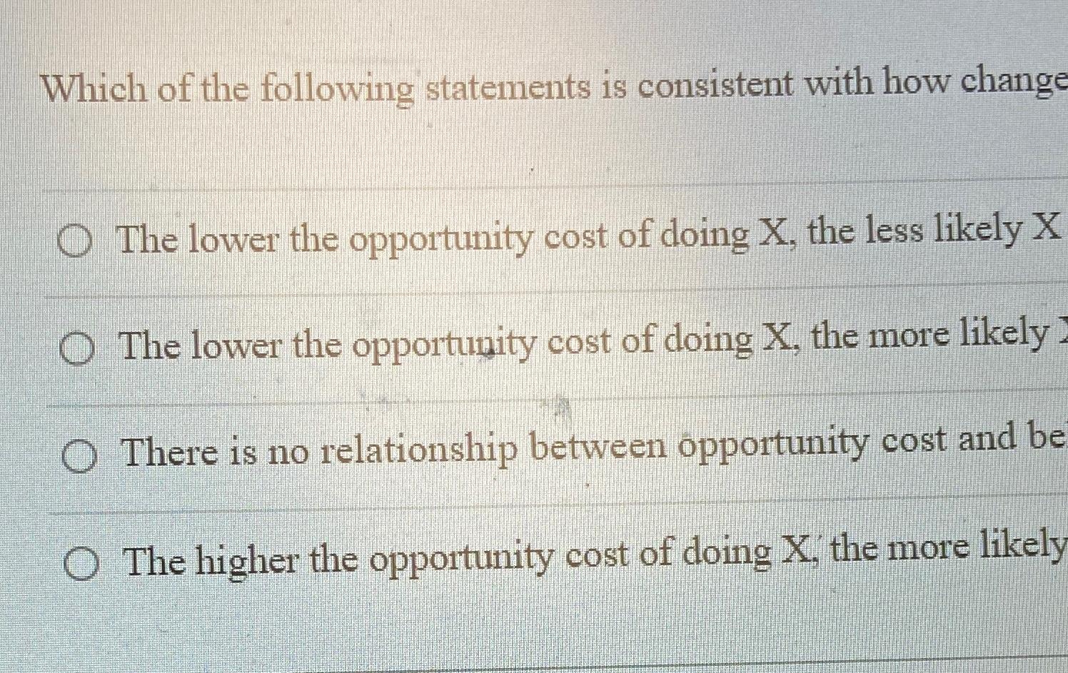 Solved Which of the following statements is consistent with | Chegg.com