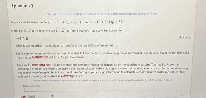 Solved Suppose we have two vectors, u=3x^+4y^+(−1)z^ and | Chegg.com