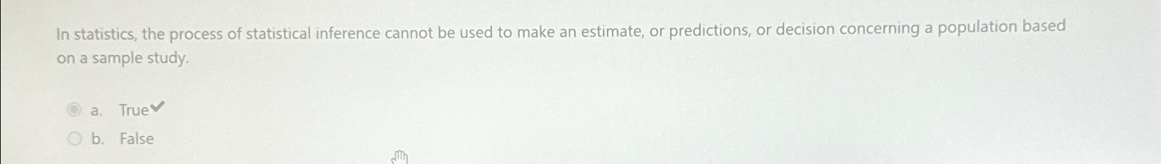 Solved In statistics, the process of statistical inference | Chegg.com