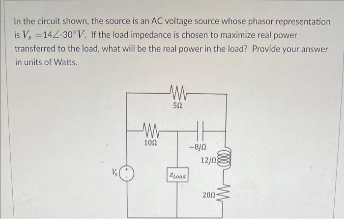 Solved In the circuit shown, the source is an AC voltage | Chegg.com