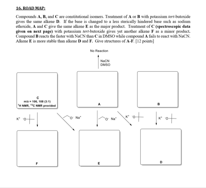 Solved 16. ROAD MAP: Compounds A, B, and Care constitutional | Chegg.com