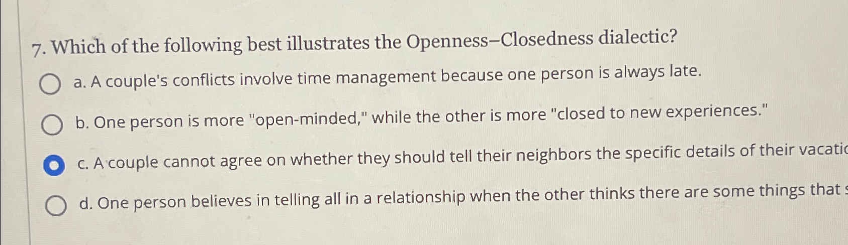 Solved Which of the following best illustrates the | Chegg.com