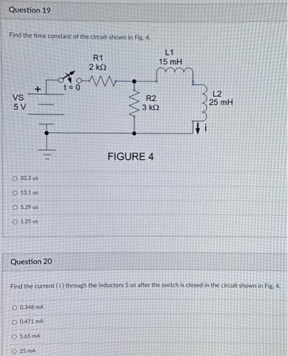 Solved Find the time constant of the circuit shown in Fig. | Chegg.com