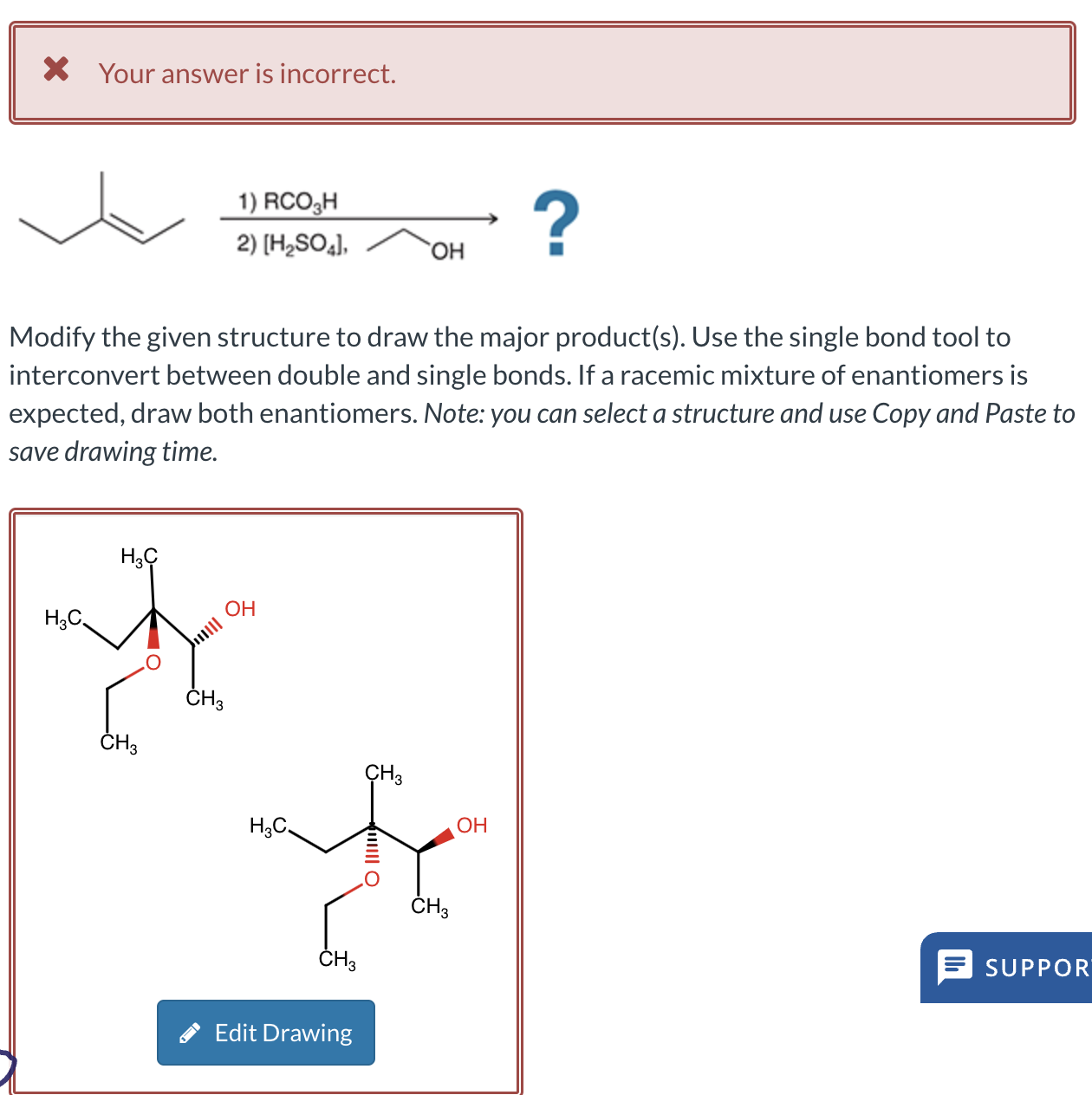 Solved RCO3H?Modify the given structure to draw the major | Chegg.com