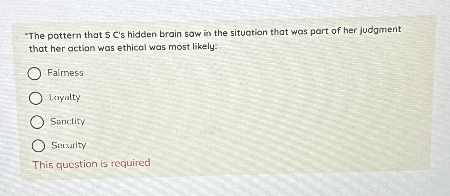 Solved *The pattern that S C's hidden brain saw in the | Chegg.com