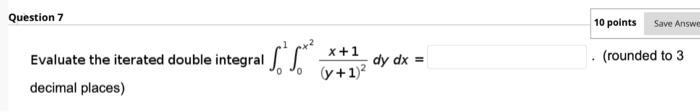 Solved Evaluate the iterated double integral | Chegg.com