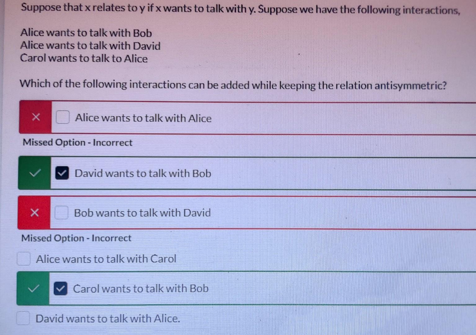 Solved Suppose that x relates to y if x wants to talk with | Chegg.com Solved Suppose that x relates to y if x wants to talk with | Chegg.com