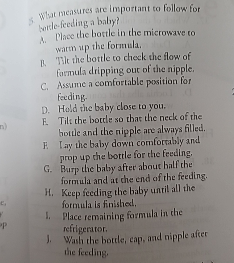 Solved What measures are important to follow for | Chegg.com