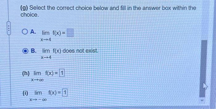 Using the following graph of the function f, evaluate | Chegg.com