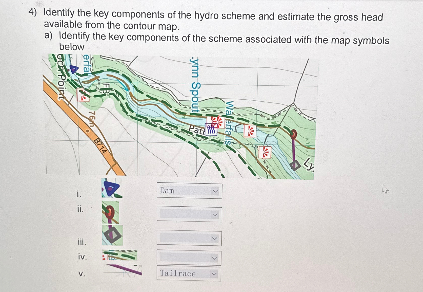 Solved Identify the key components of the hydro scheme and | Chegg.com