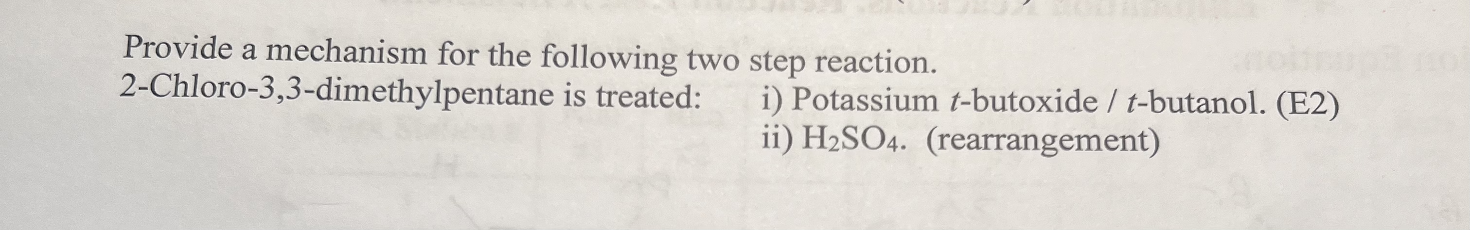 Solved Provide a mechanism for the following two step | Chegg.com