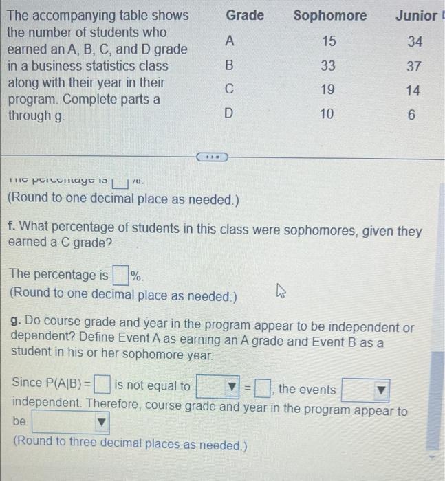 Solved a. What percentage of students in this class are | Chegg.com