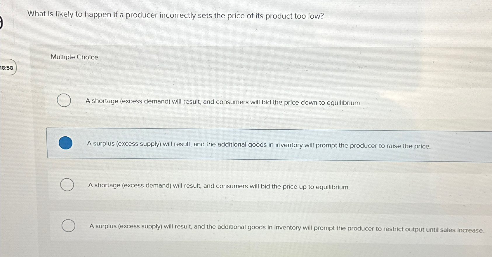 Solved What is likely to happen if a producer incorrectly | Chegg.com