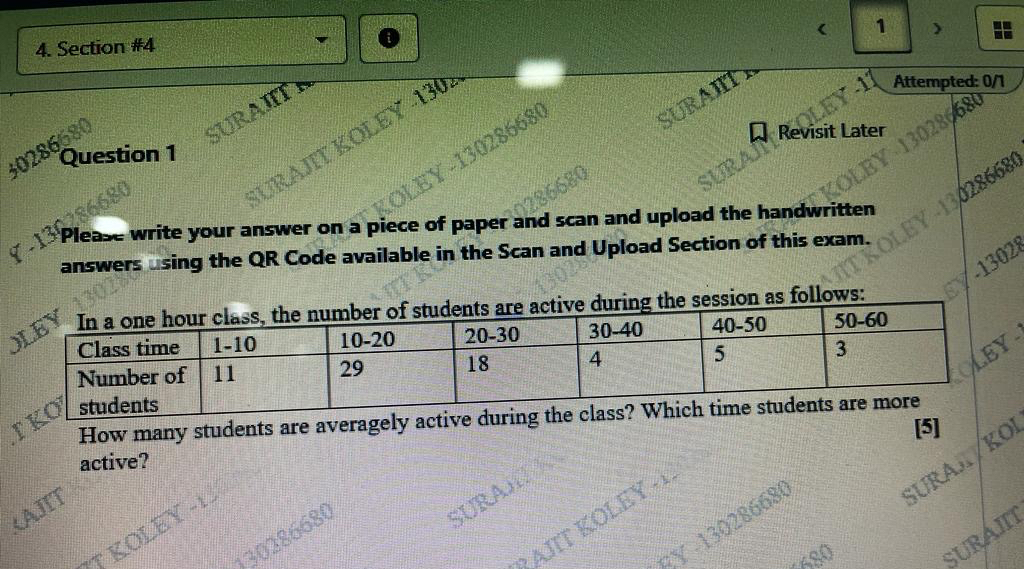 Solved Section #46 ﻿Question 1D Revisit LaterPlease write | Chegg.com