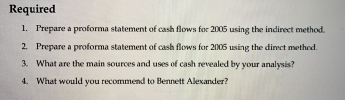 Solved Chemalite, Inc. (B) Cash Flow Analysis Bennett | Chegg.com