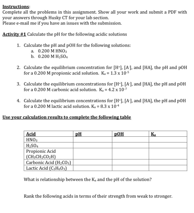 Solved Activity #2 Calculate the pH of the following basic | Chegg.com