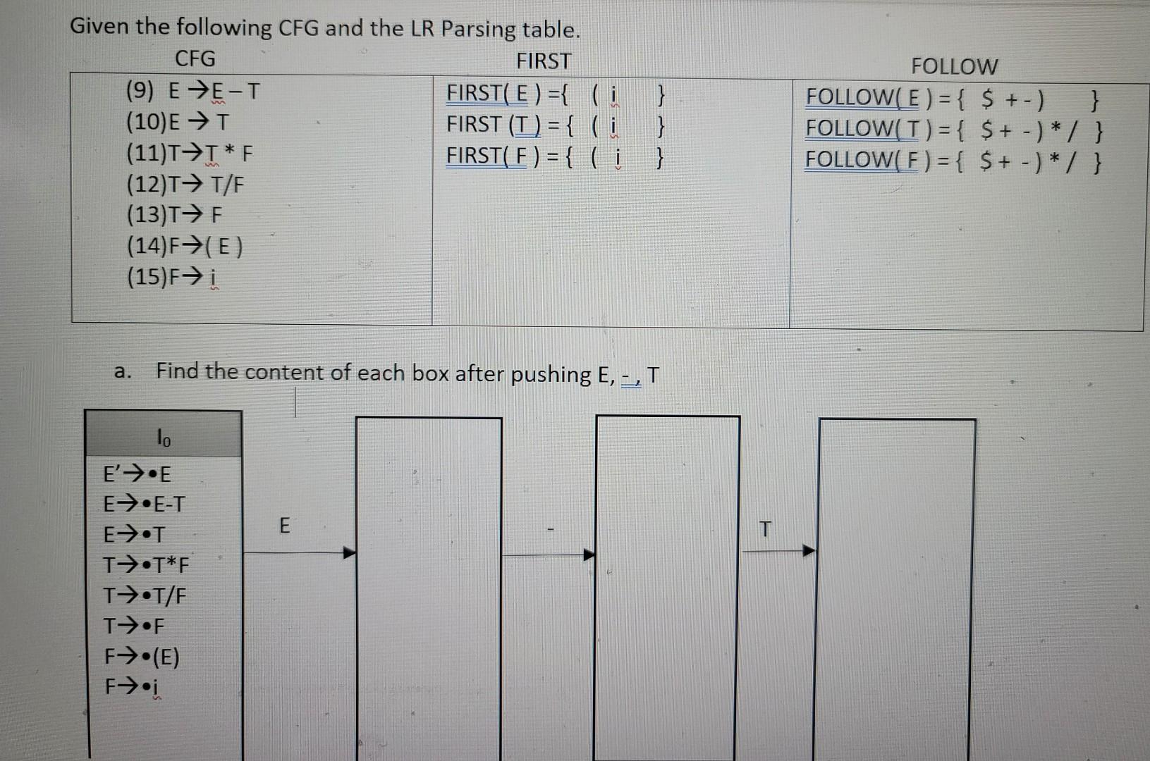 Solved a. Find the content of each box after pushing E,…b. | Chegg.com
