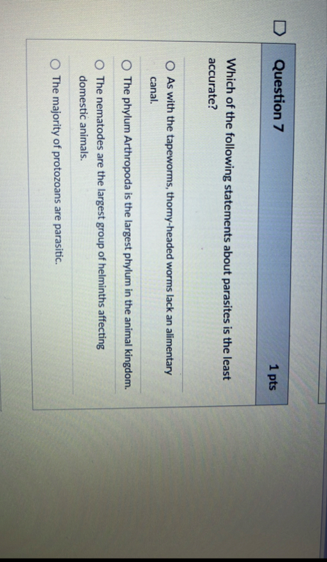 Solved Question 71 ﻿ptsWhich of the following statements | Chegg.com