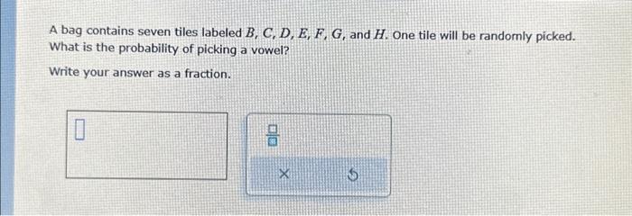 Solved A bag contains seven tiles labeled B, C, D, E, F, G, | Chegg.com