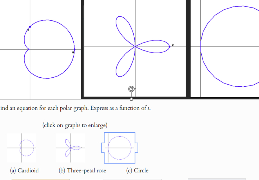Solved Find an equation for each polar graph. Express as a | Chegg.com