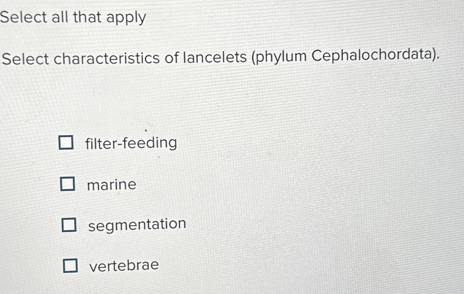 Solved Select all that applySelect characteristics of | Chegg.com