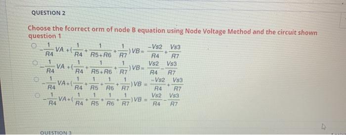 Solved Choose the correct form of node A equation using Node | Chegg.com