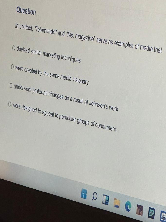 Solved QuestionIn context, "Telemundo" and "Ms. ﻿magazine" | Chegg.com