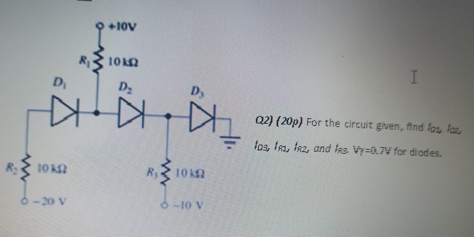Solved Q2) (20p) For the circuit given, find t04t02 los, | Chegg.com